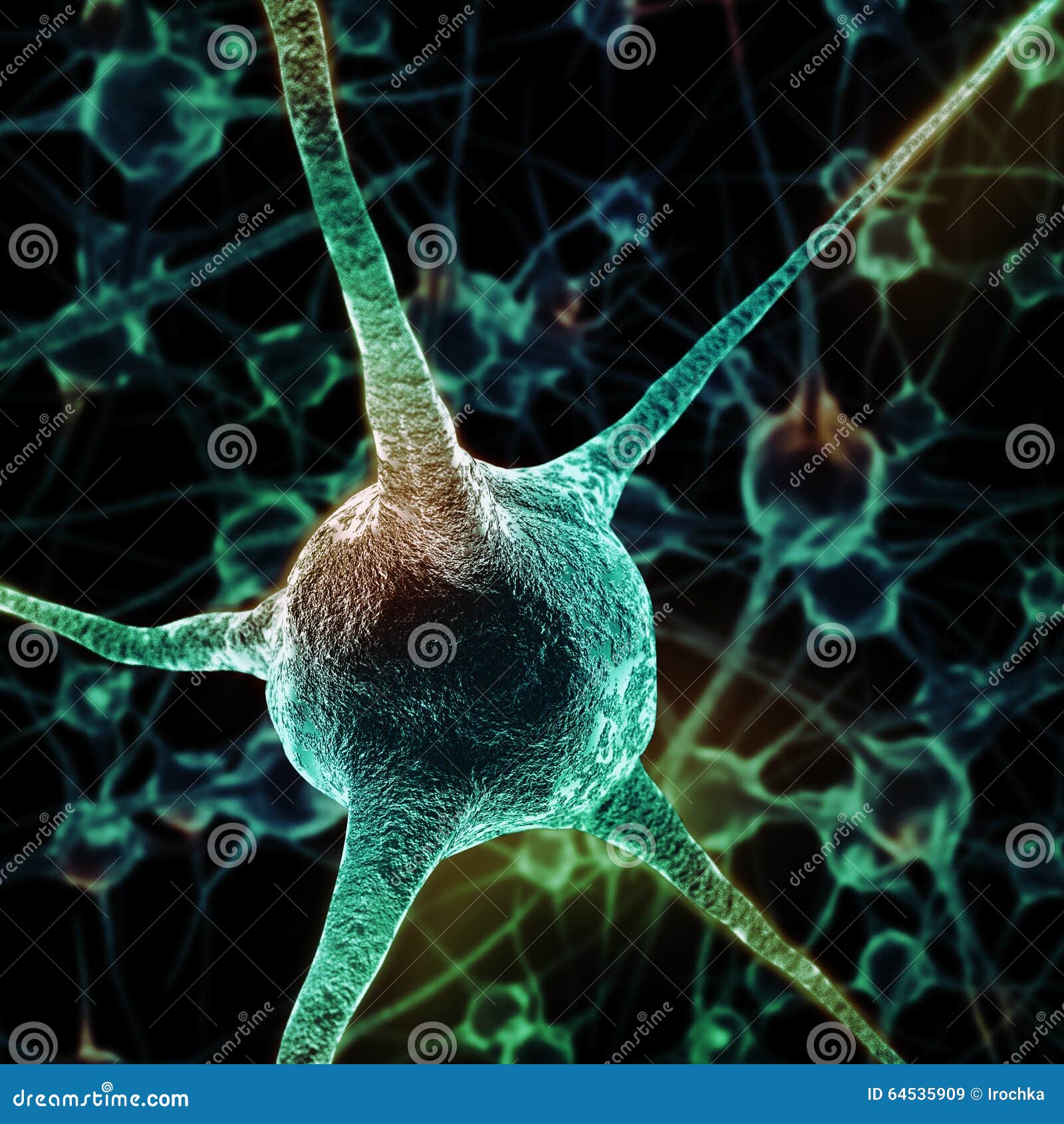 Neurons Abstract Background Stock Illustration - Illustration of cell ...