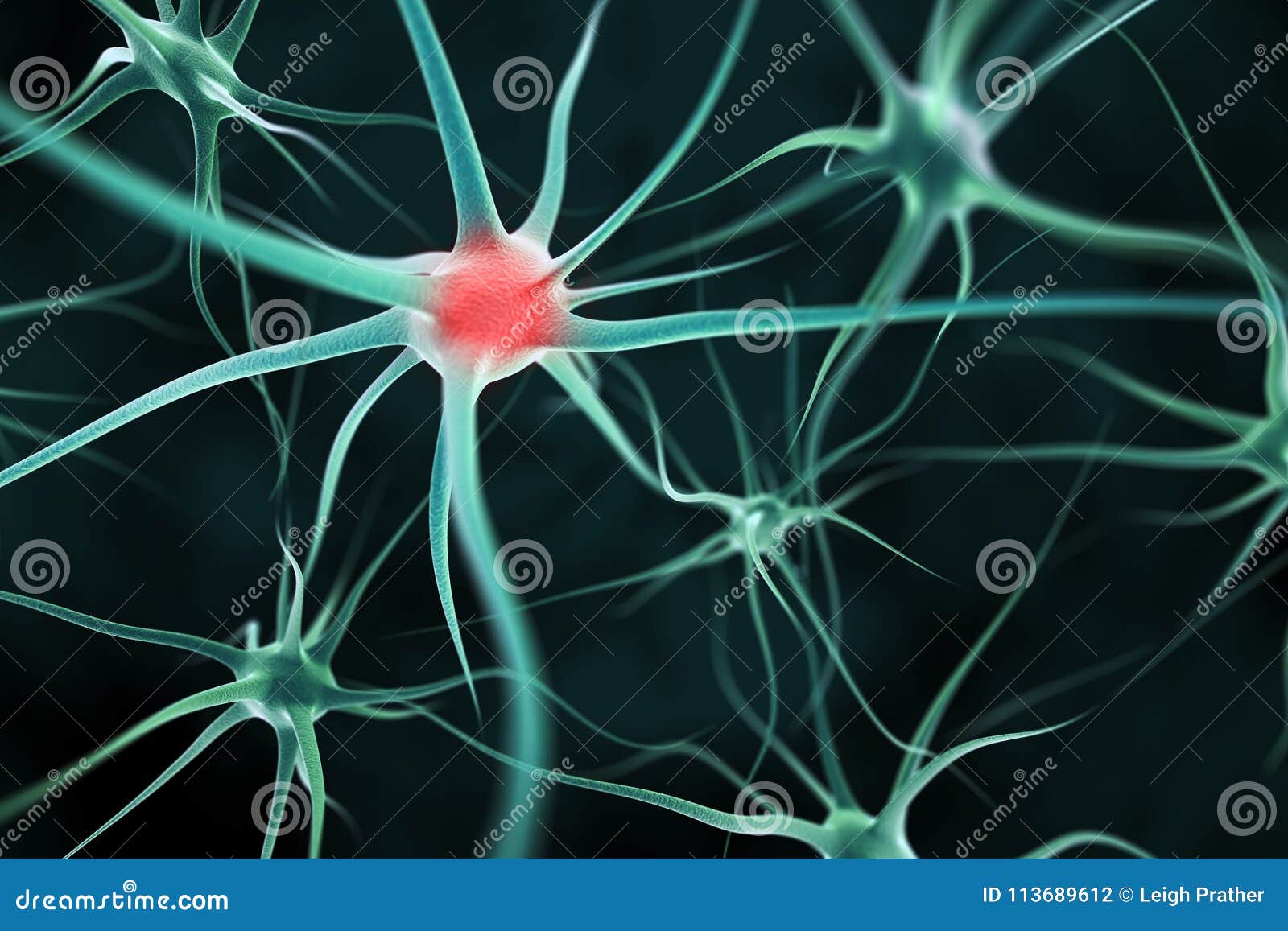 Neurons Abstract Background Stock Illustration - Illustration of blue ...