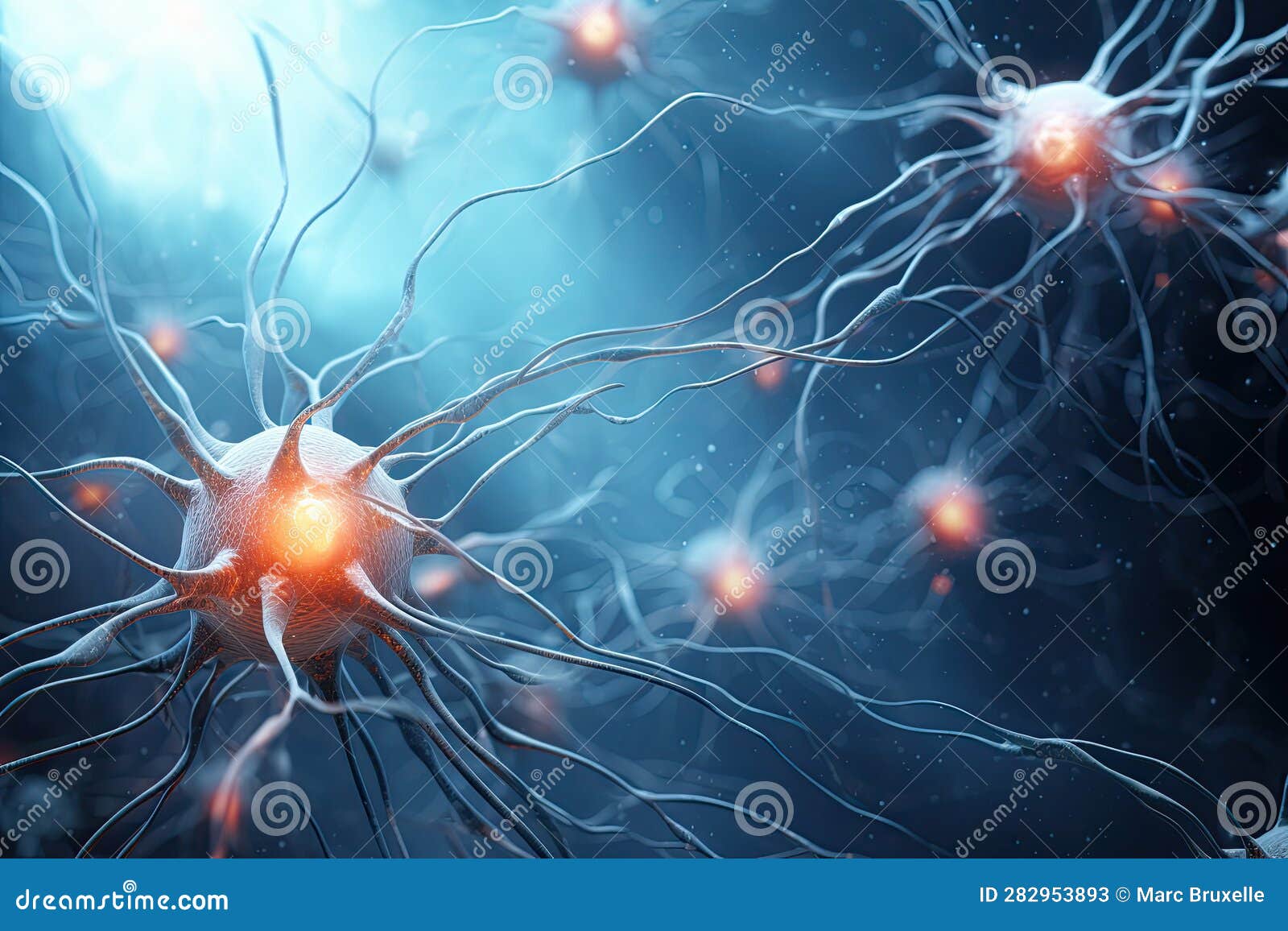 Neurons Abstract Background - AI Generated Stock Illustration ...