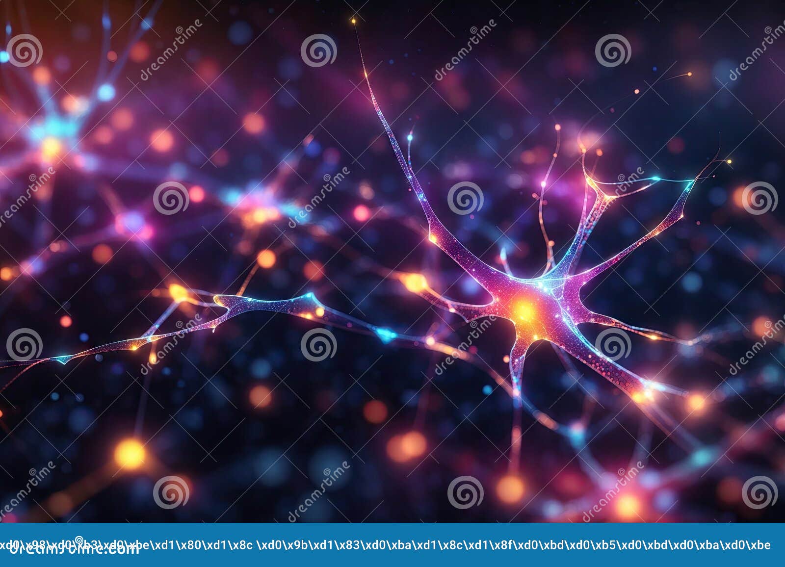 Neurons Abstract Background, Human Brain Concept Stock Image - Image of ...