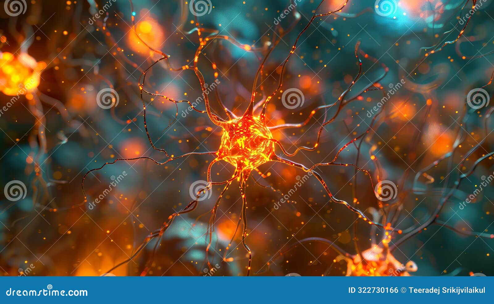 Neurons Affected by Multiple Sclerosis Stock Illustration ...