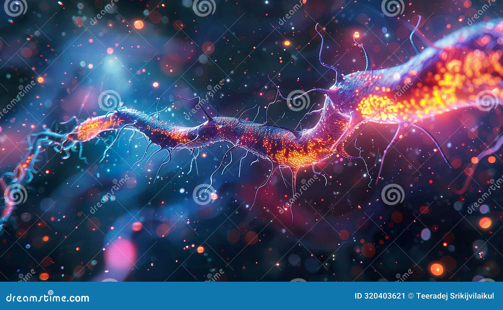 Neurons Affected by Multiple Sclerosis Stock Illustration ...