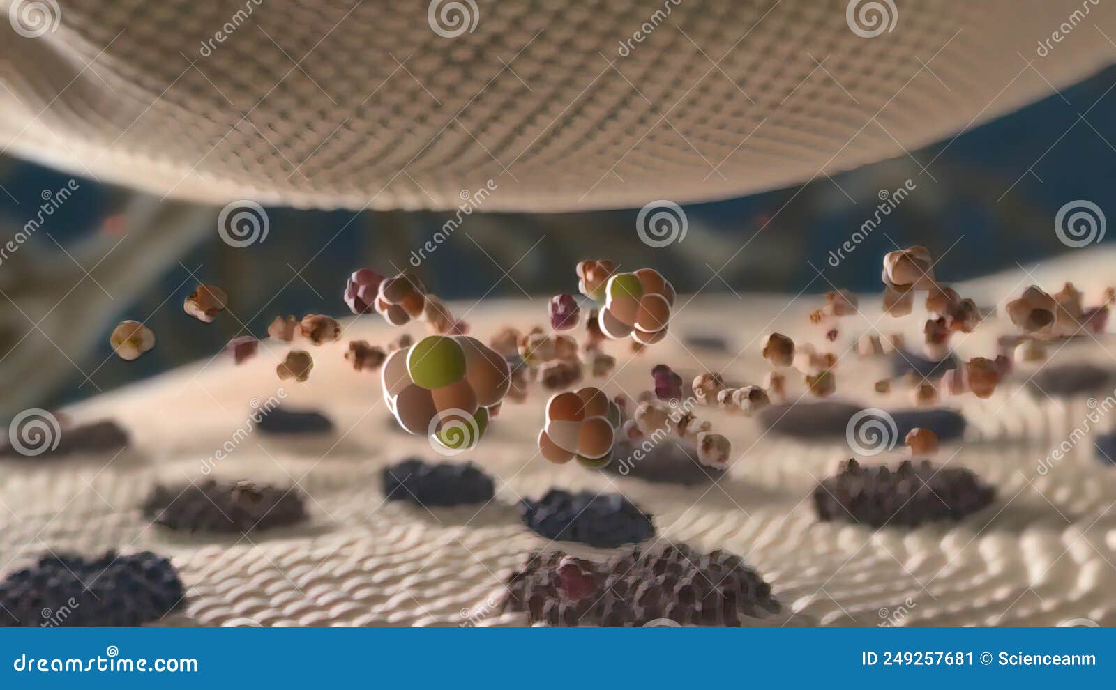 Neurons with Amyloid Plaques Stock Illustration - Illustration of idea ...