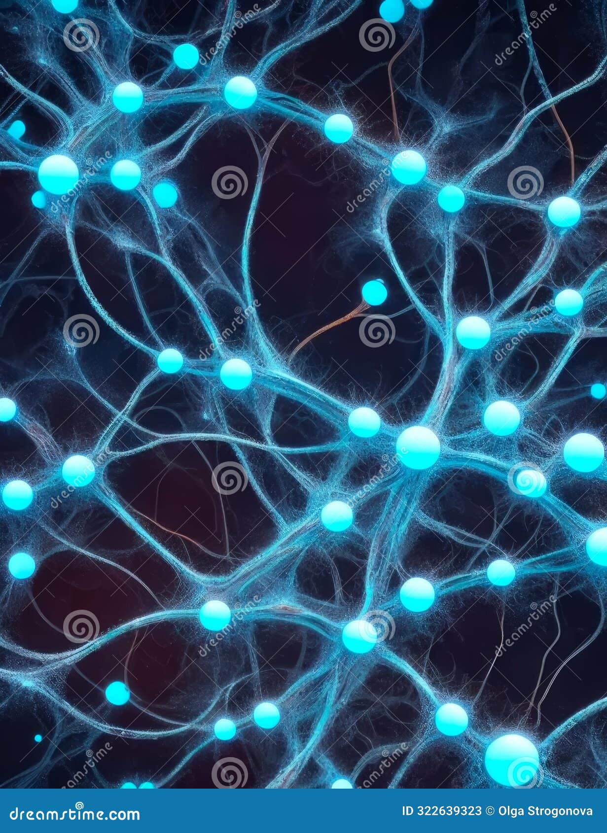 Neurons Background. Abstract Illustration Stock Image - Image of ...