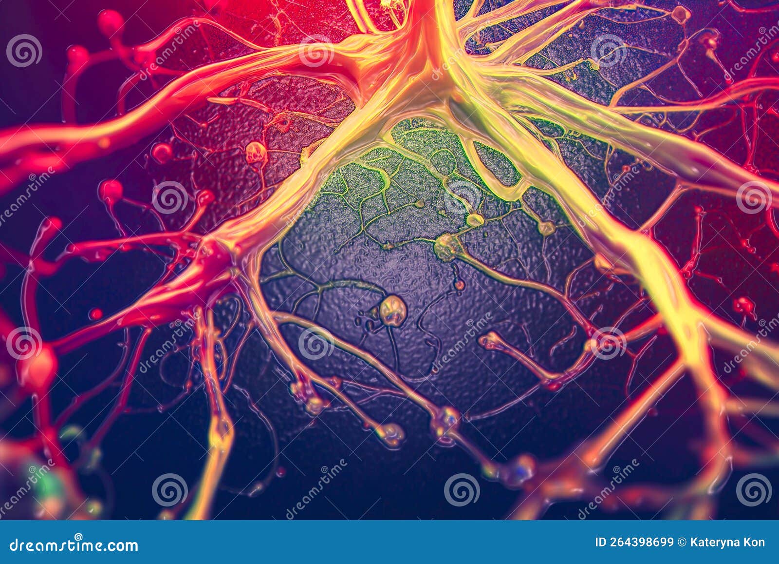 Neurons, Brain Cells, Neural Network, 3D Illustration Stock ...