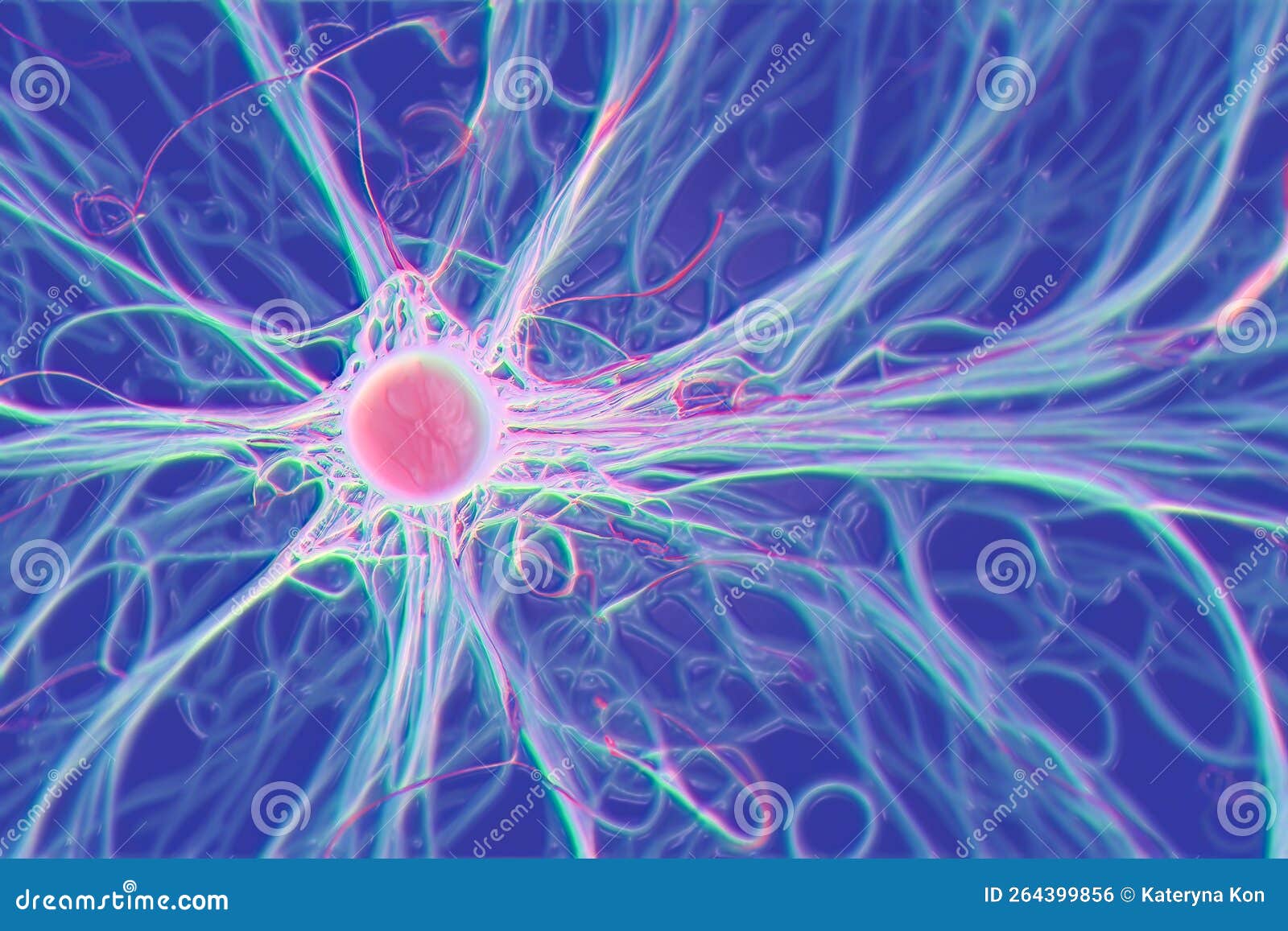 Neurons, Brain Cells, Neural Network, 3D Illustration Stock ...