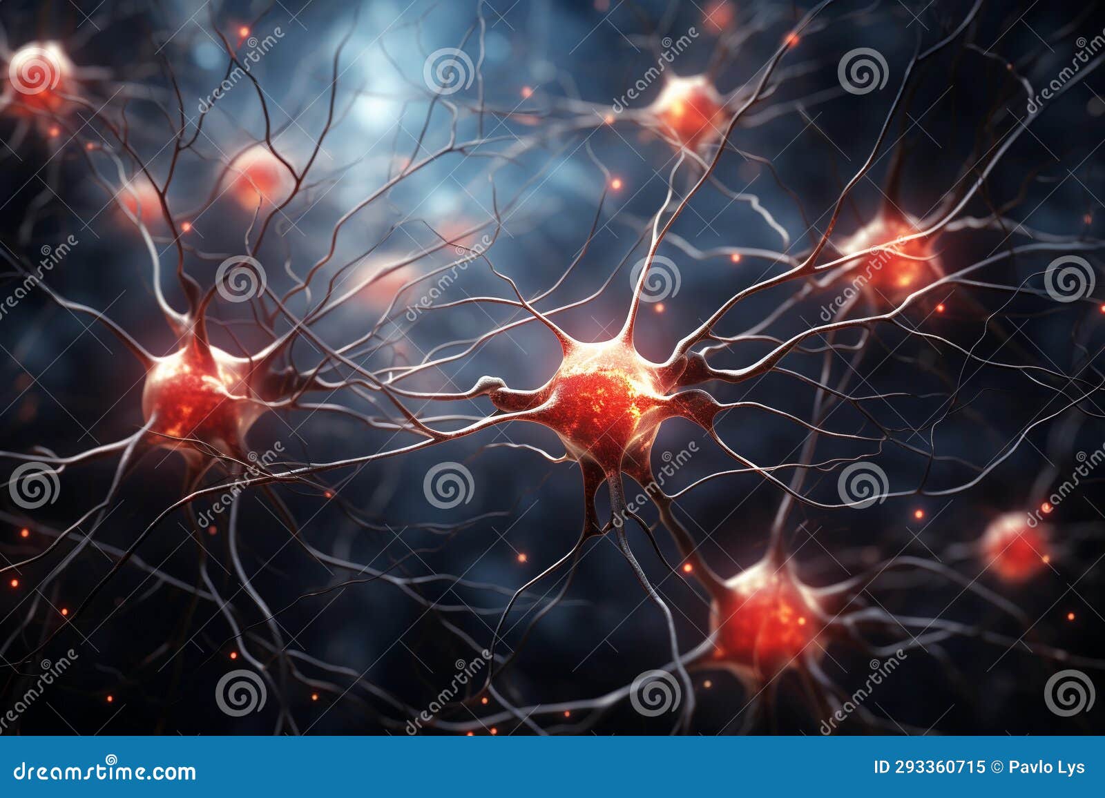 Neurons In The Brain. Neuron Model Royalty-Free Stock Photo ...