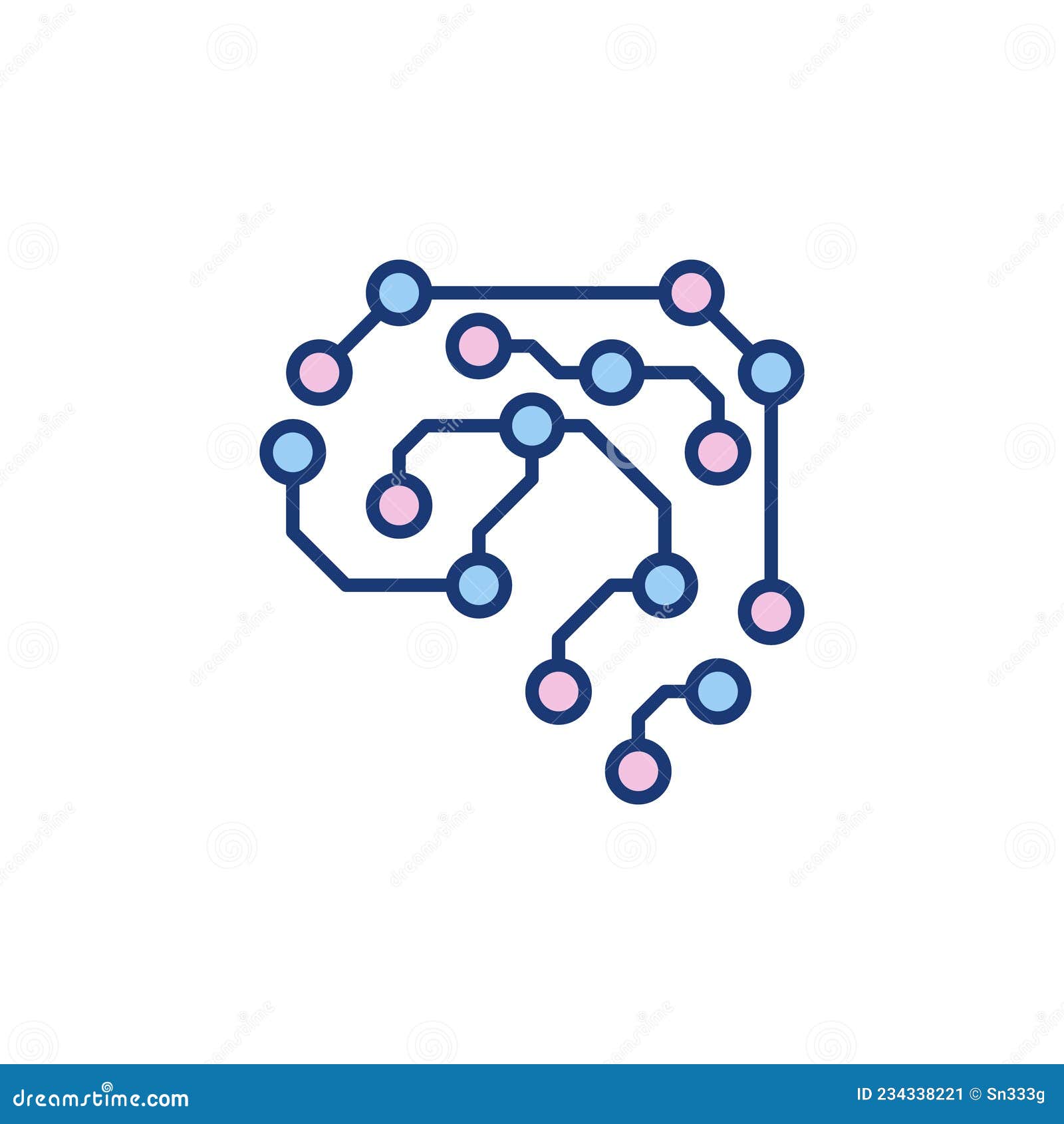 Neurons in Brain Vector Concept Colorful Icon or Logo Stock Vector ...