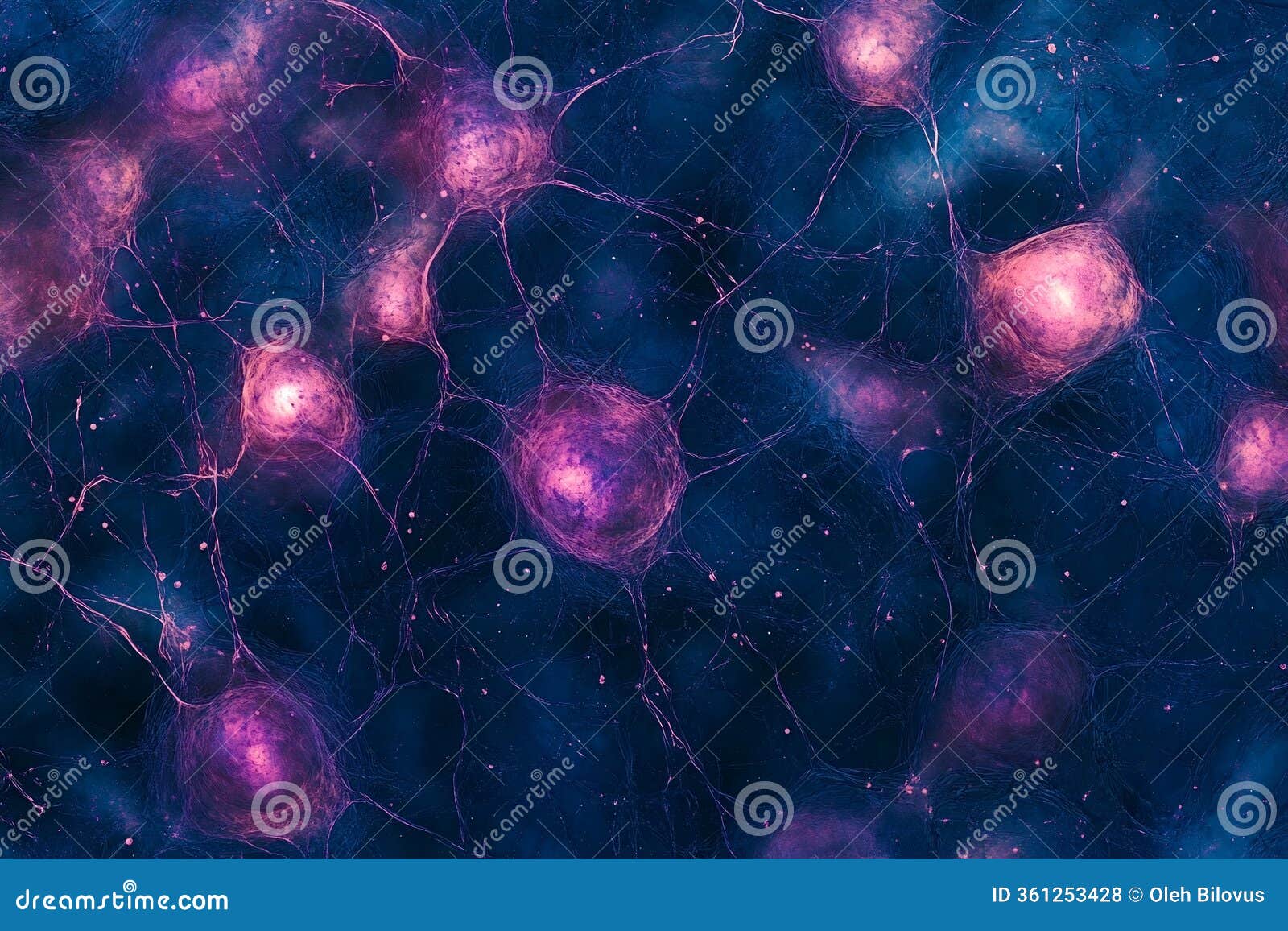 Neurons Cells Connecting and Communicating with Synapses in the Brain ...