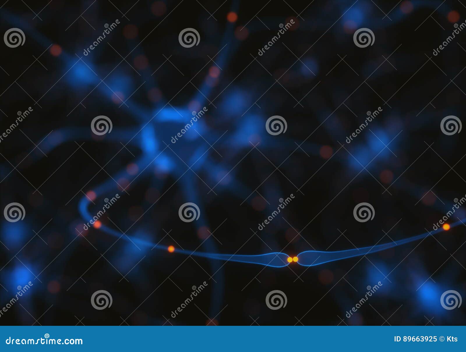 Neurons Electrical Pulses stock illustration. Illustration of dendrite ...