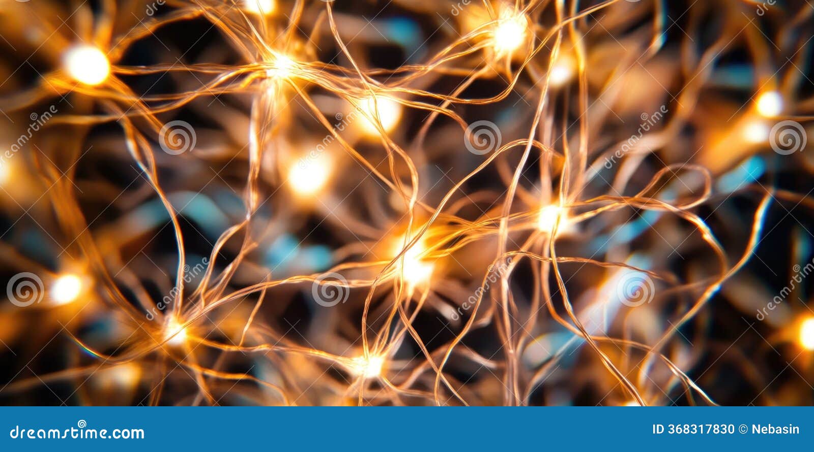 Neurons Firing And Connecting In A Red And Blue Background Royalty-Free ...