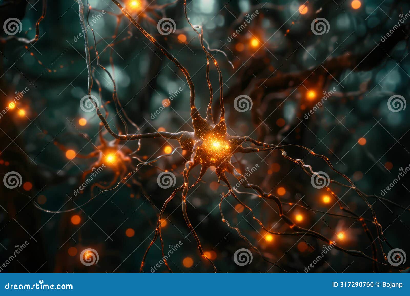 Close Up Neurons in the Human Brain Stock Illustration - Illustration ... Close Up Neurons in the Human Brain Stock Illustration - Illustration ...