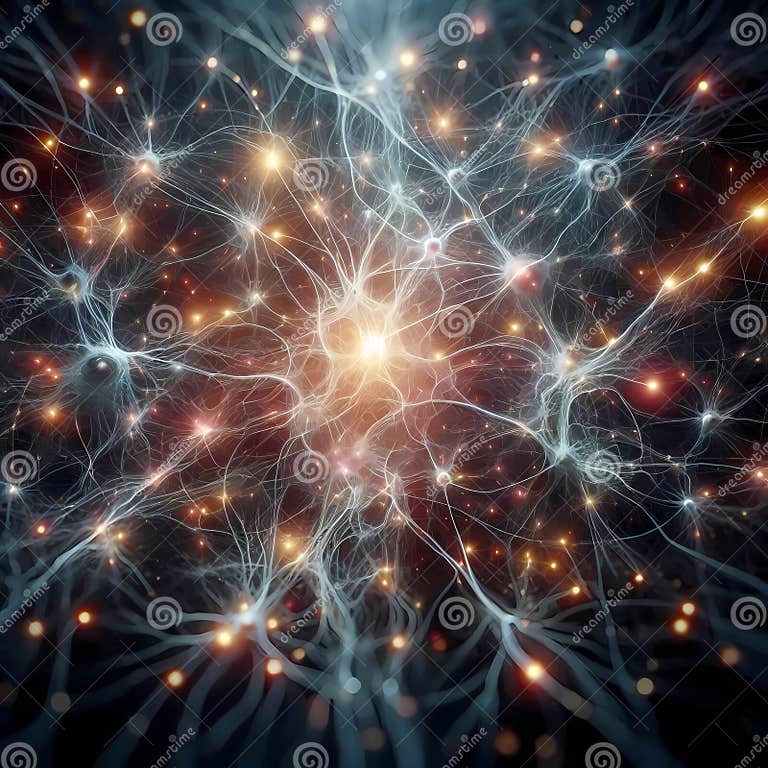 Neurons Neural Network Machine Learning Stock Illustration - Illustration of analyze, human ...