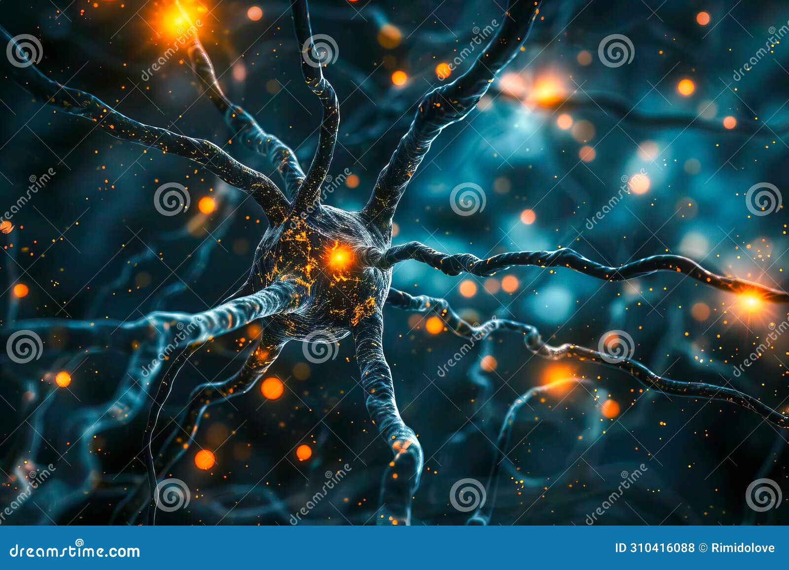 Neurons Interconnect with Bright Signals Representing Brain Activity ...