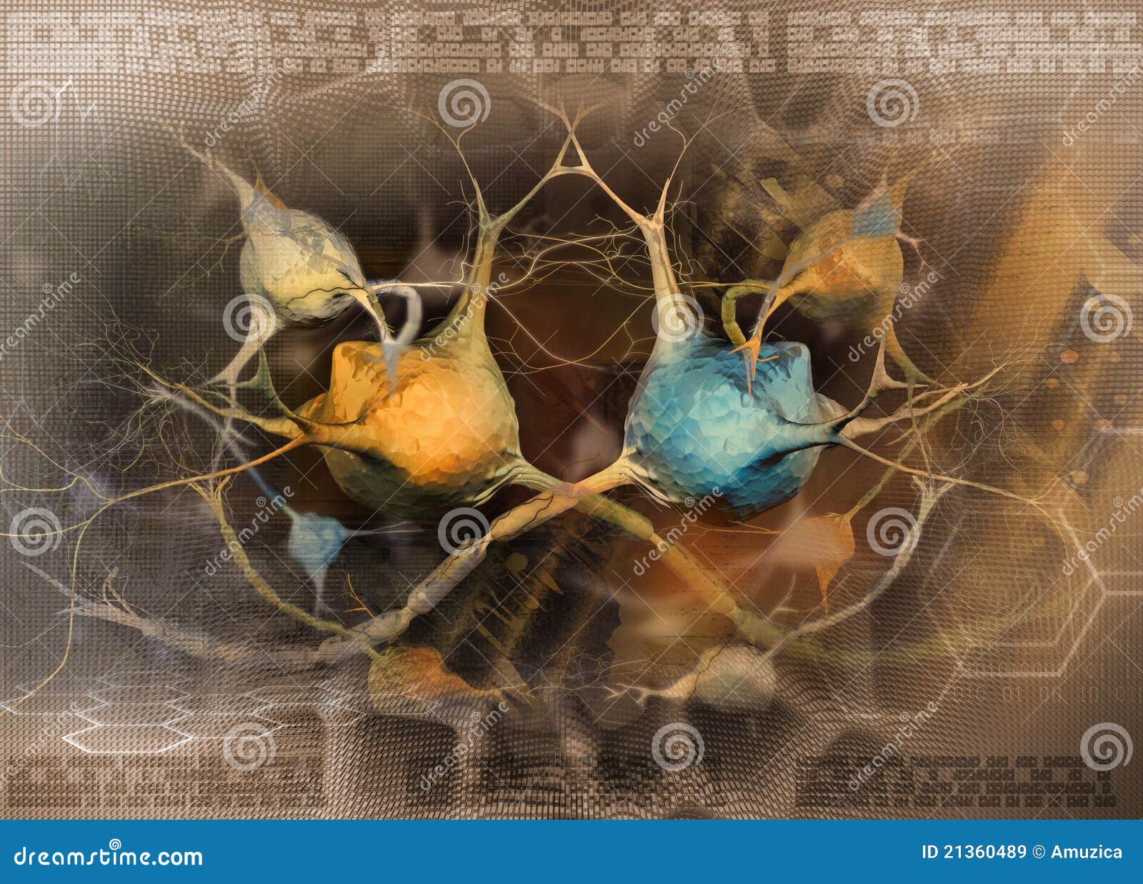 Neurons And Nervous System - Abstract Background Royalty-Free Stock ...