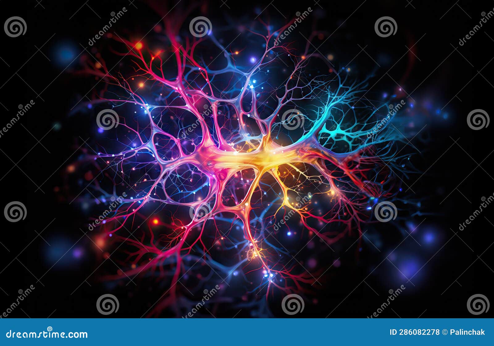 Neurons, Neural Networks and Synapses As Brain Structures Stock Illustration - Illustration of ...