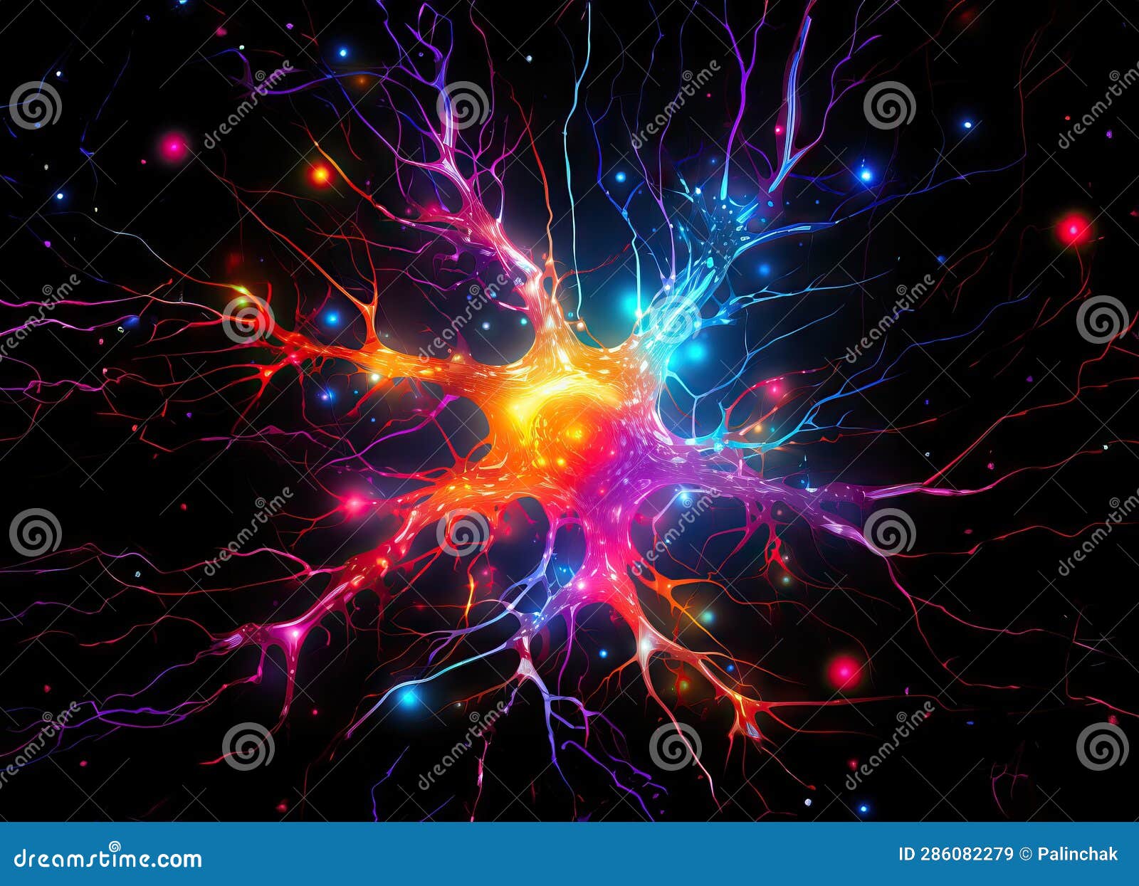 Neurons, Neural Networks and Synapses As Brain Structures Stock Illustration - Illustration of ...