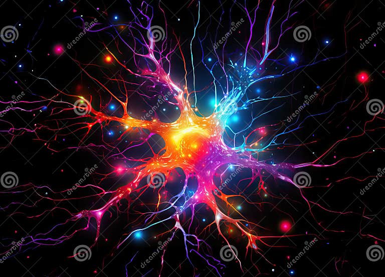Neurons, Neural Networks and Synapses As Brain Structures Stock ...