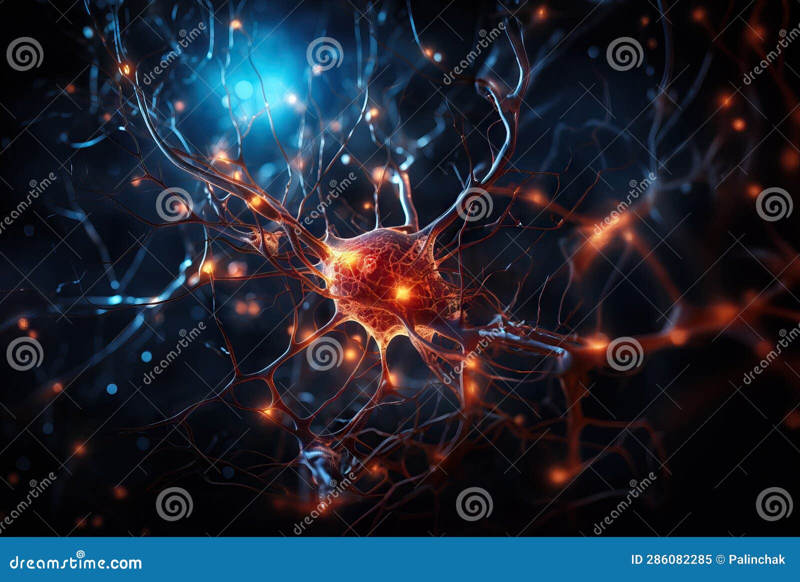 Neurons, Neural Networks And Synapses As Brain Structures Royalty-Free ...