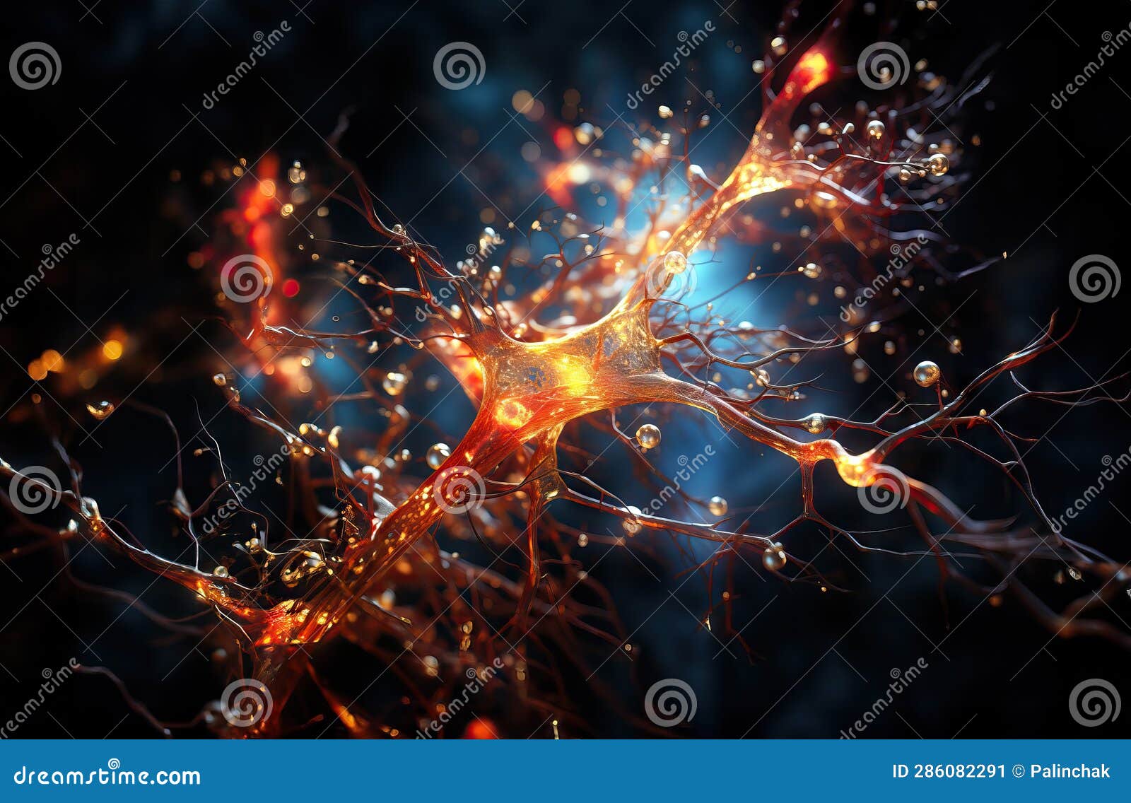 Neurons, Neural Networks and Synapses As Brain Structures Stock Illustration - Illustration of ...