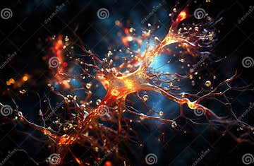 Neurons, Neural Networks and Synapses As Brain Structures Stock Illustration - Illustration of ...