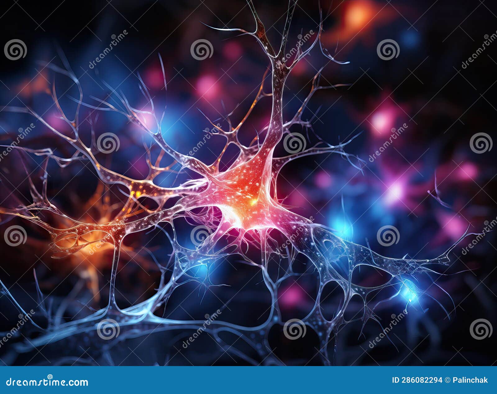 Neurons, Neural Networks and Synapses As Brain Structures Stock Illustration - Illustration of ...