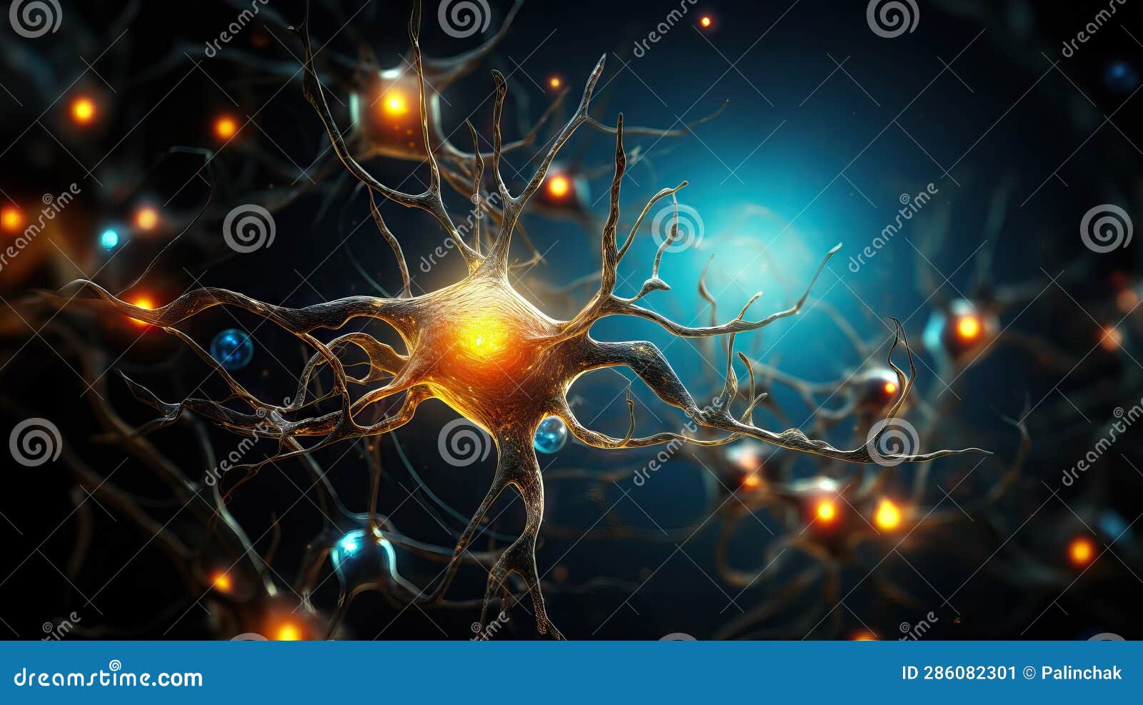 Neurons, Neural Networks and Synapses As Brain Structures Stock Illustration - Illustration of ...