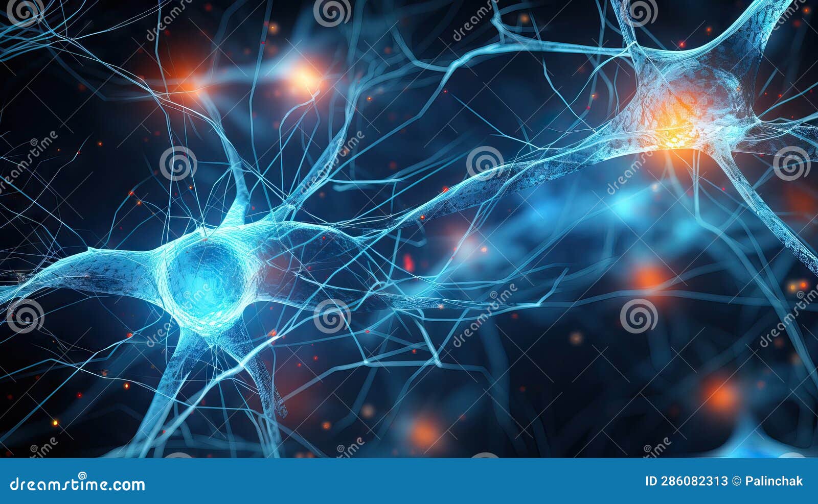 Neurons, Neural Networks and Synapses As Brain Structures Stock Illustration - Illustration of ...
