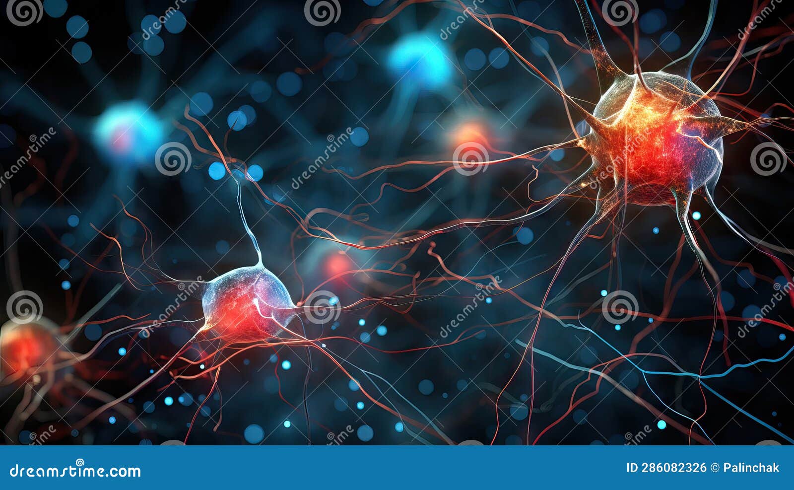Neurons, Neural Networks and Synapses As Brain Structures Stock Illustration - Illustration of ...