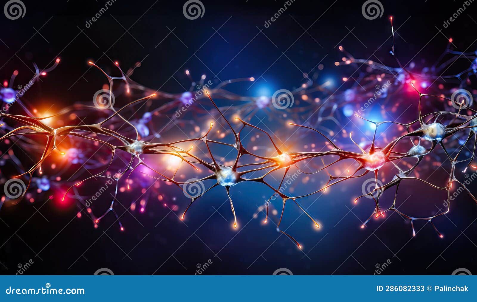 Neurons, Neural Networks and Synapses As Brain Structures Stock Illustration - Illustration of ...