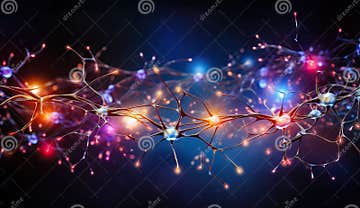 Neurons, Neural Networks and Synapses As Brain Structures Stock Illustration - Illustration of ...