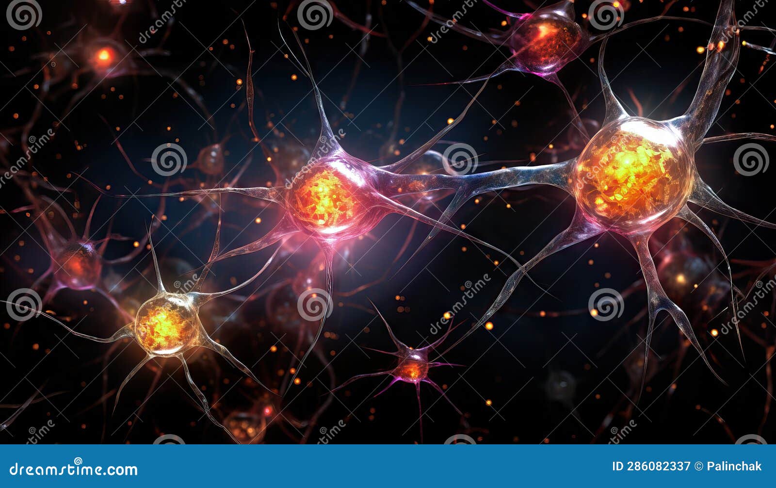 Neurons, Neural Networks And Synapses As Brain Structures Royalty-Free ...