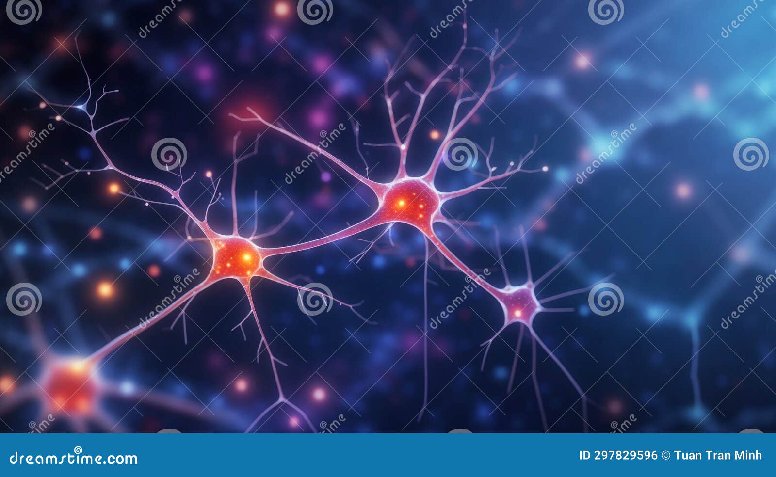 Neurons stock illustration. Illustration of space, pattern - 297829596