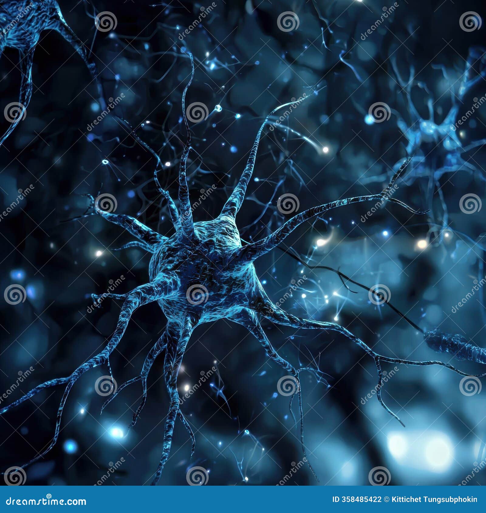 Neurons and Synapses in a Biological Illustration of the Nervous System ... Neurons and Synapses in a Biological Illustration of the Nervous System ...