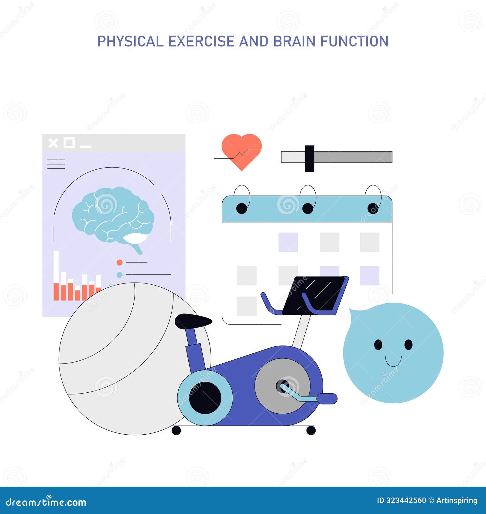 Neuroplasticity. Flat Vector Illustration Stock Vector - Illustration ...