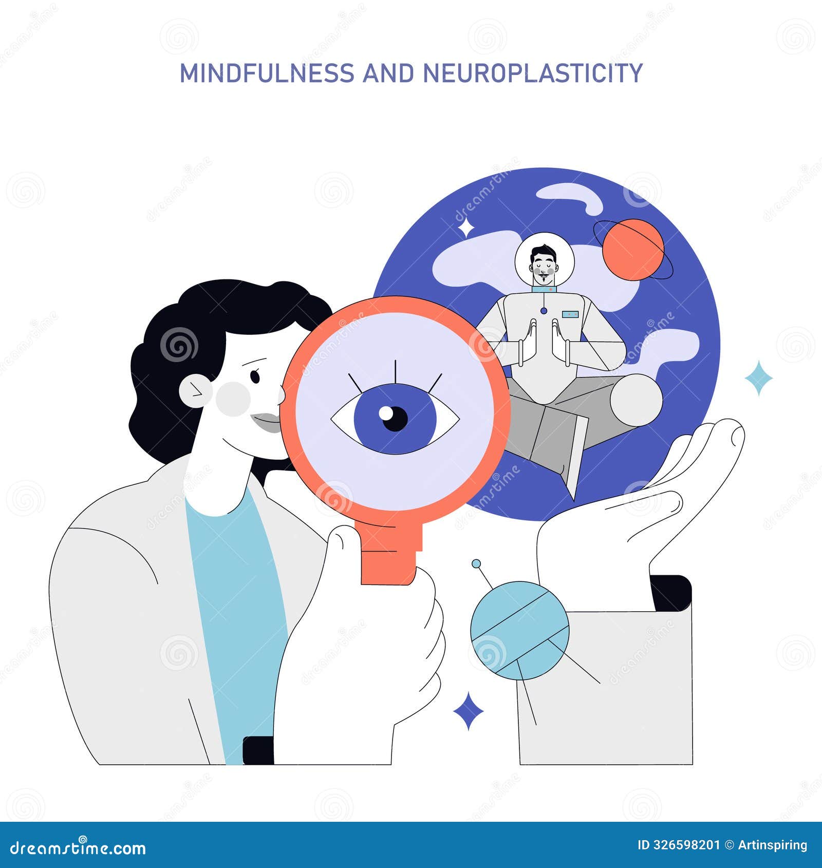 Neuroplasticity. Flat Vector Illustration Stock Illustration ...