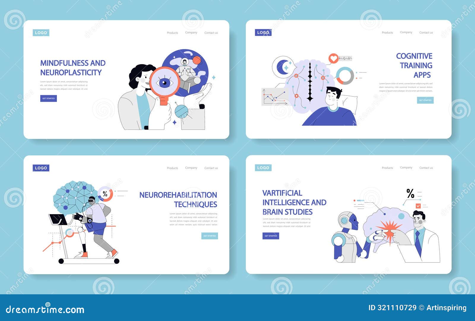 Neuroplasticity. Flat Vector Illustration Stock Illustration ...