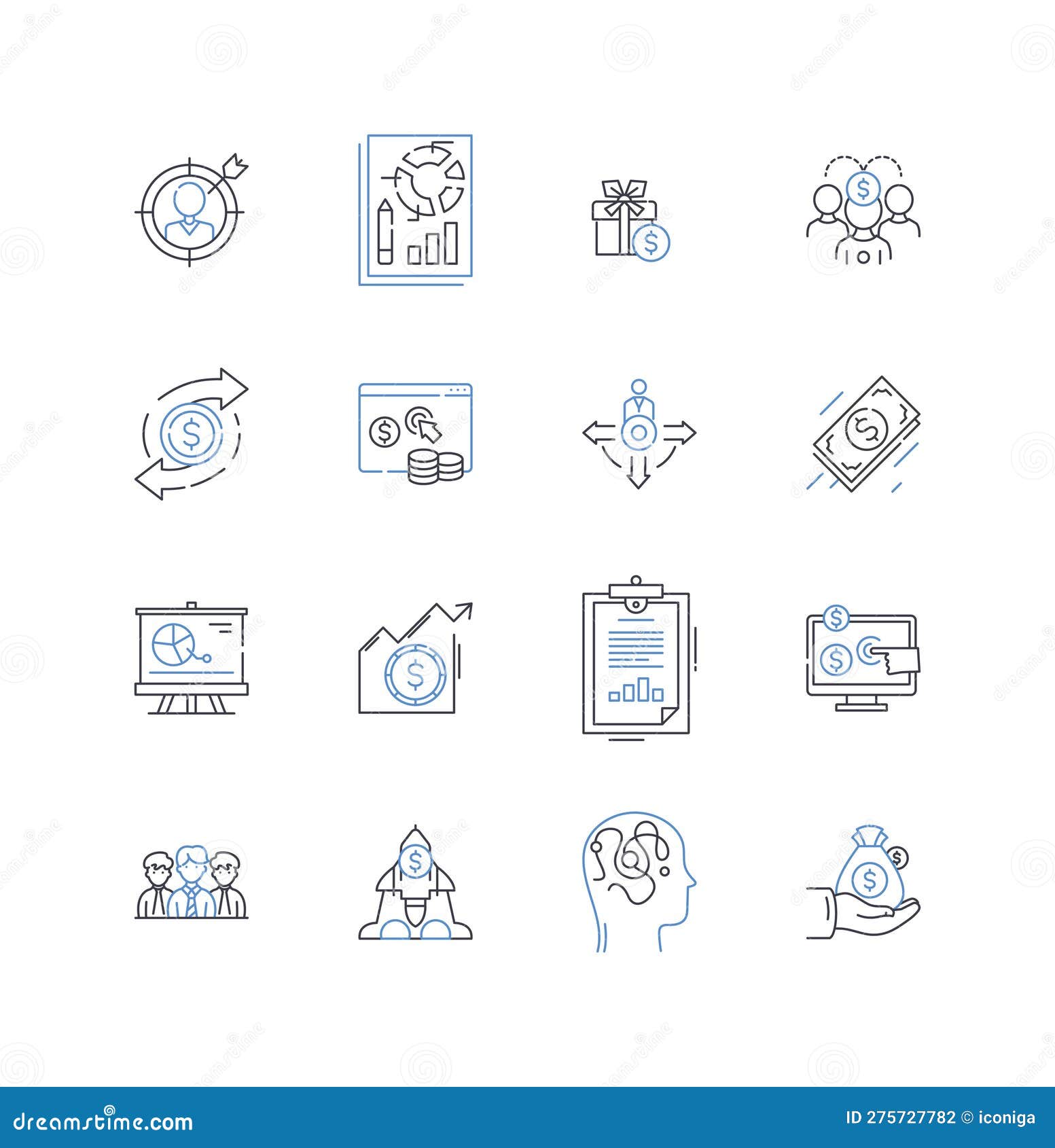 Neuroscience Line Icons Collection. Synapse, Cognition, Dopamine ...
