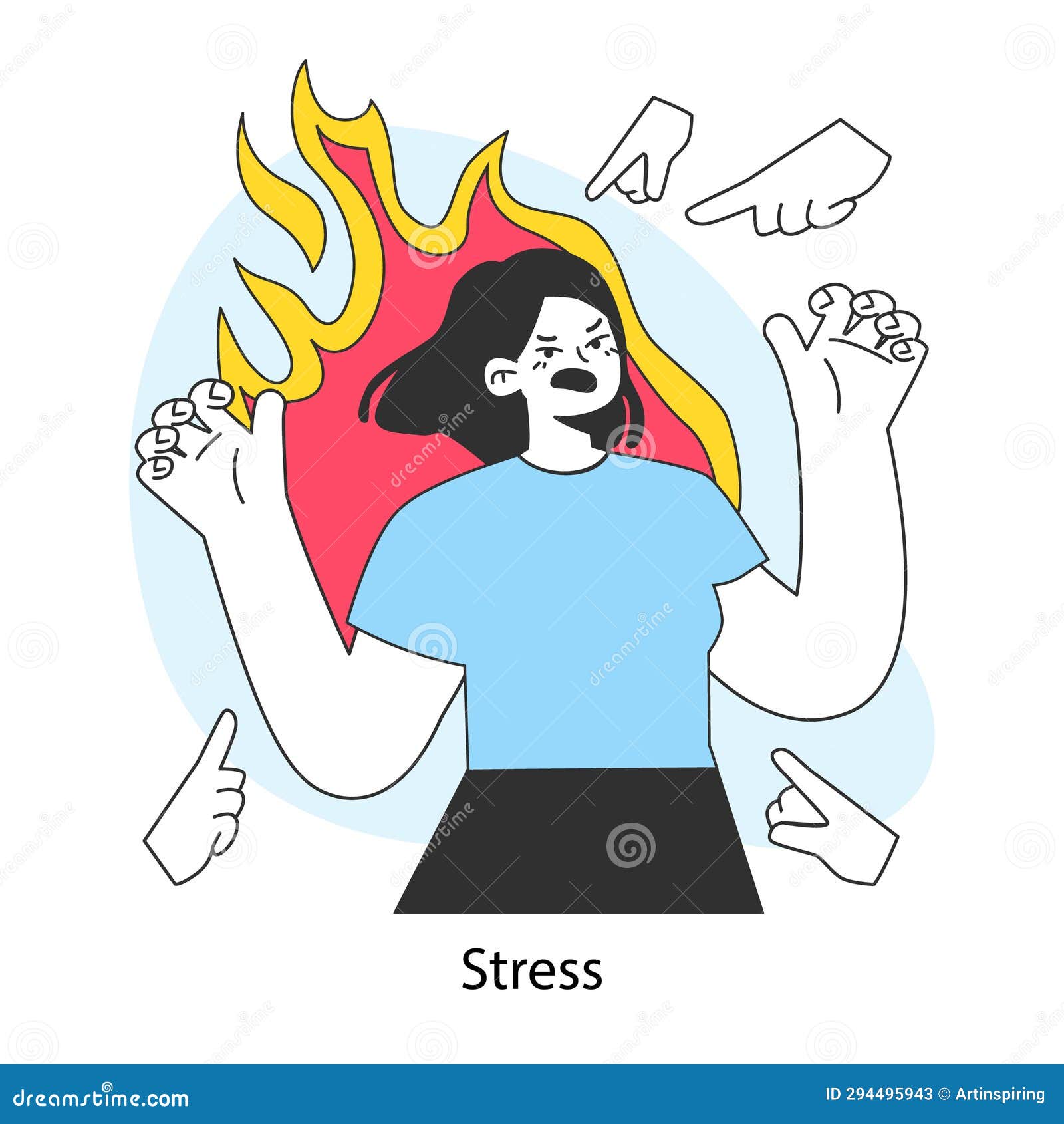 Neurosis. Chronic Stress and Anxiety Mental Disorder Stock Vector ... Neurosis. Chronic Stress and Anxiety Mental Disorder Stock Vector ...