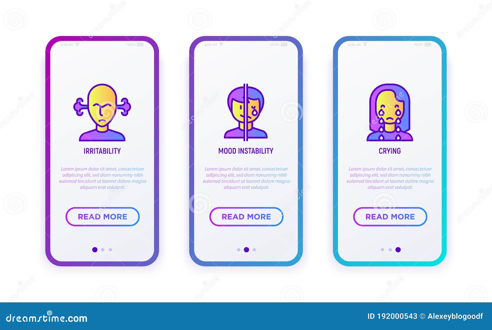 Irritability Emotion. Angry Irritated Character, Facial Expression ...