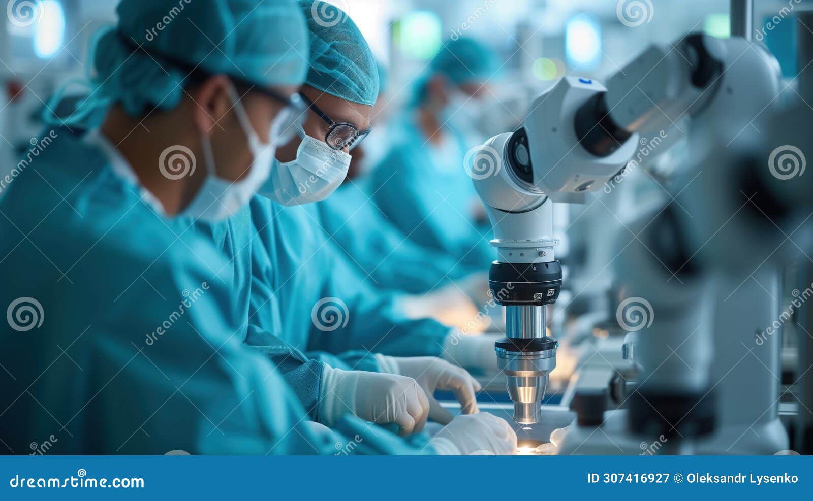 Neurosurgeons at workplace stock illustration. Illustration of teamwork ...