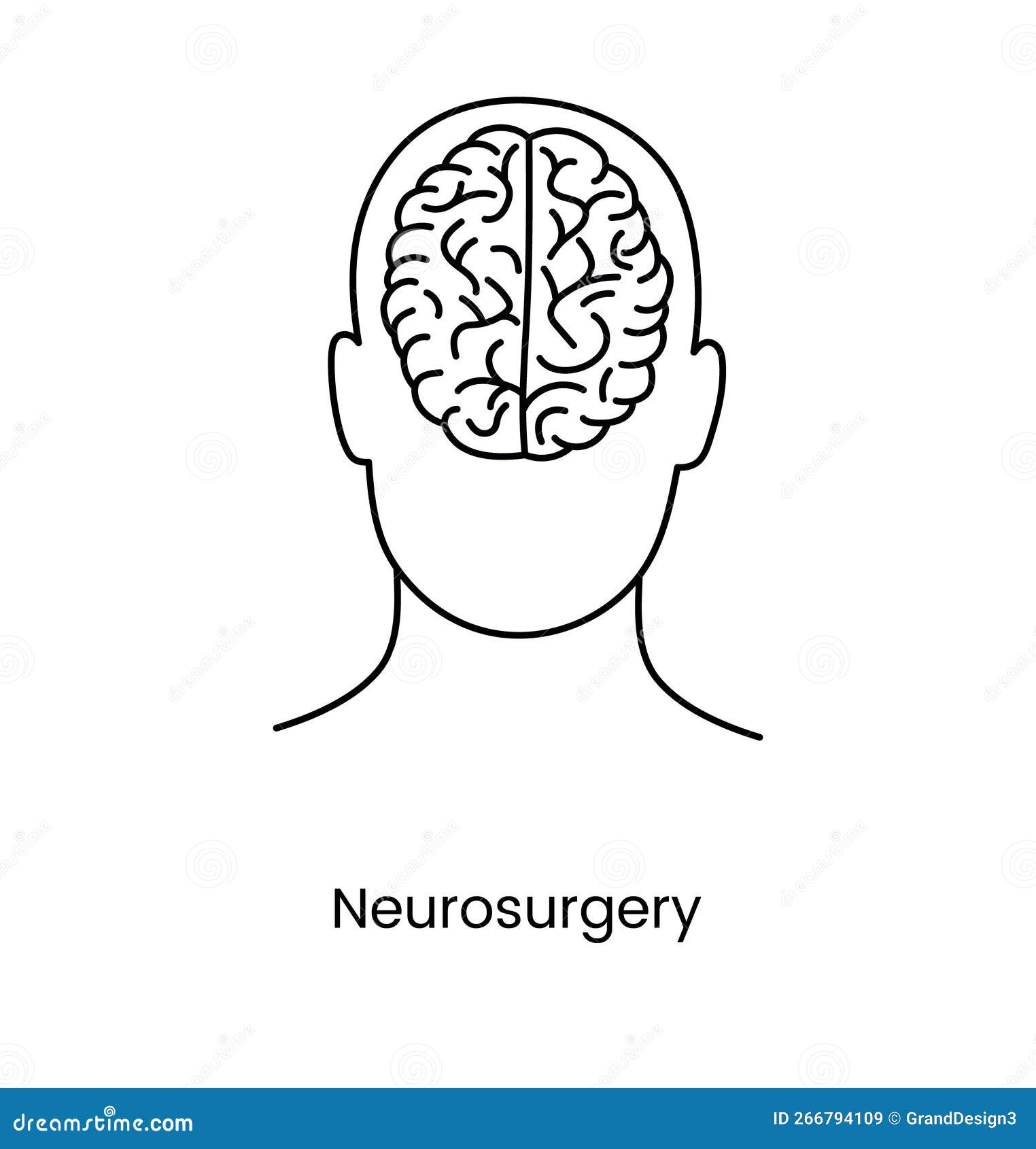 Neurosurgery Icon Line in Vector. Stock Vector - Illustration of ...