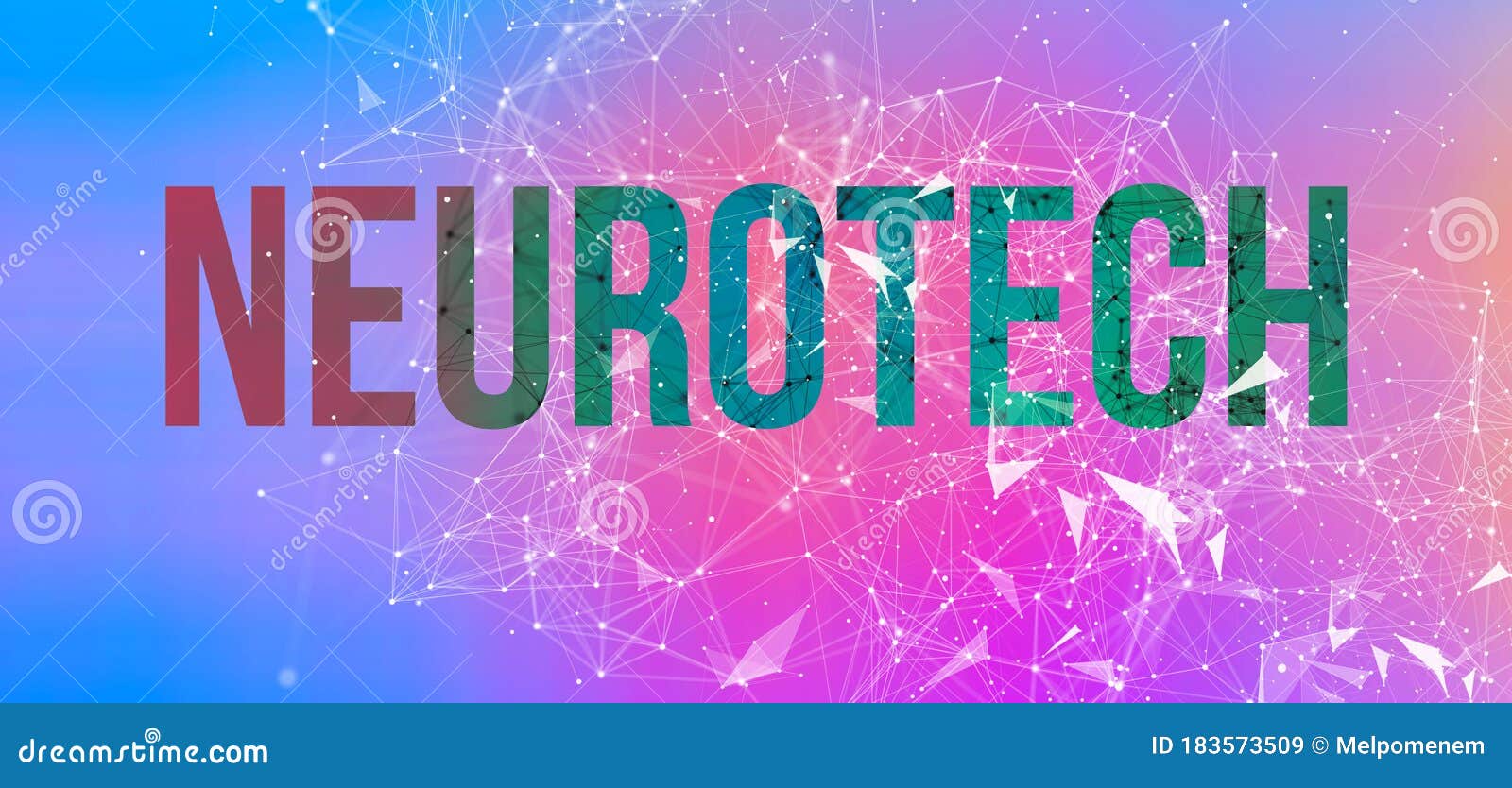 Neurotech Theme With Abstract Network Lines Royalty-Free Stock Image ...