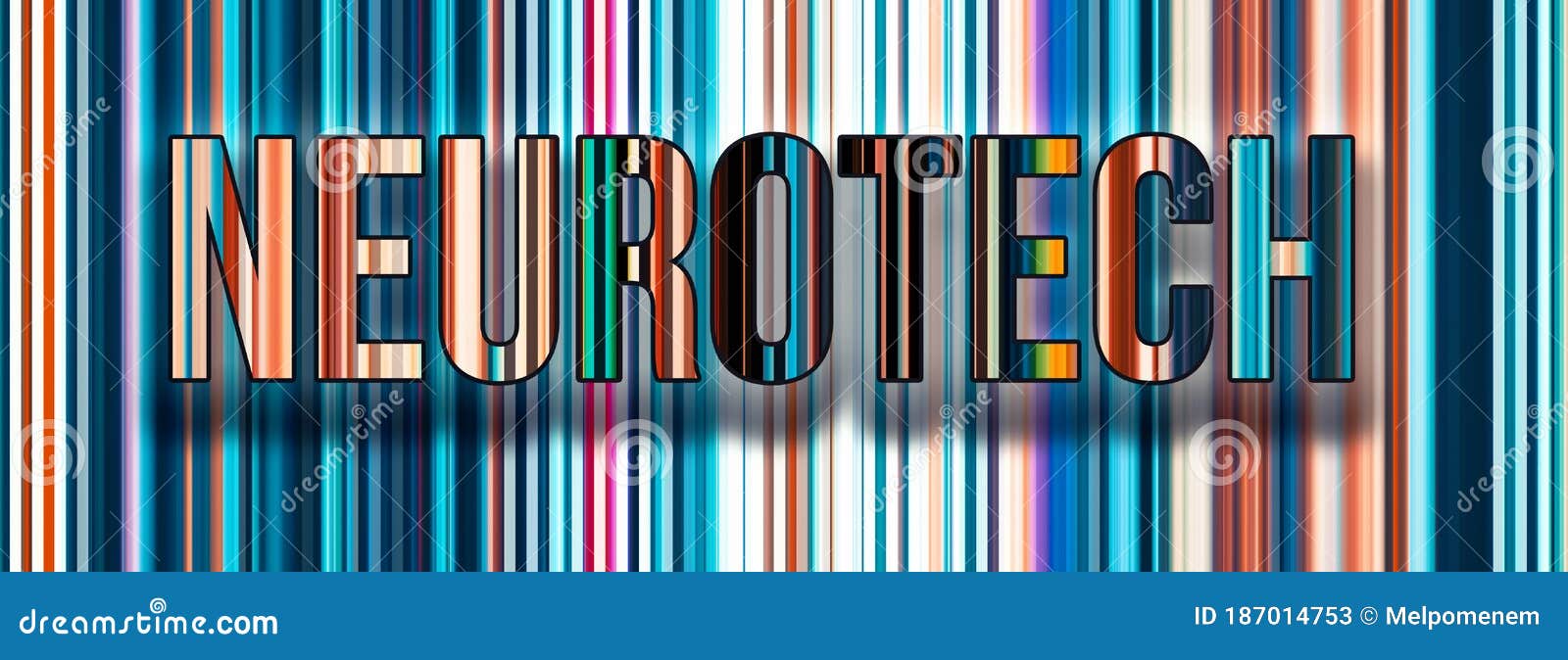 Neurotech Theme with Abstract Network Lines Stock Illustration ...