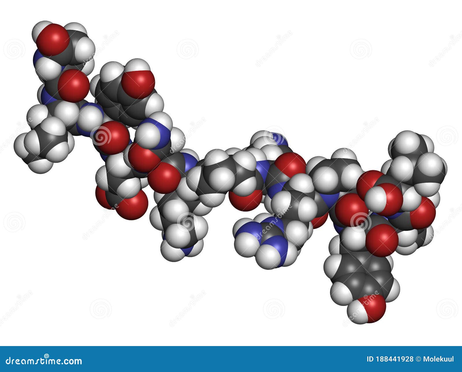 Neurotensin Neurotransmitter Peptide (Q1E Mutated). 3D Rendering Based ... Neurotensin Neurotransmitter Peptide (Q1E Mutated). 3D Rendering Based ...