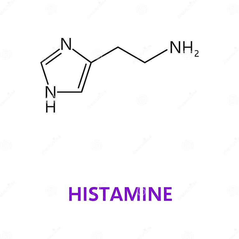 Neurotransmitter Histamine Chemical Formula Stock Vector - Illustration ...