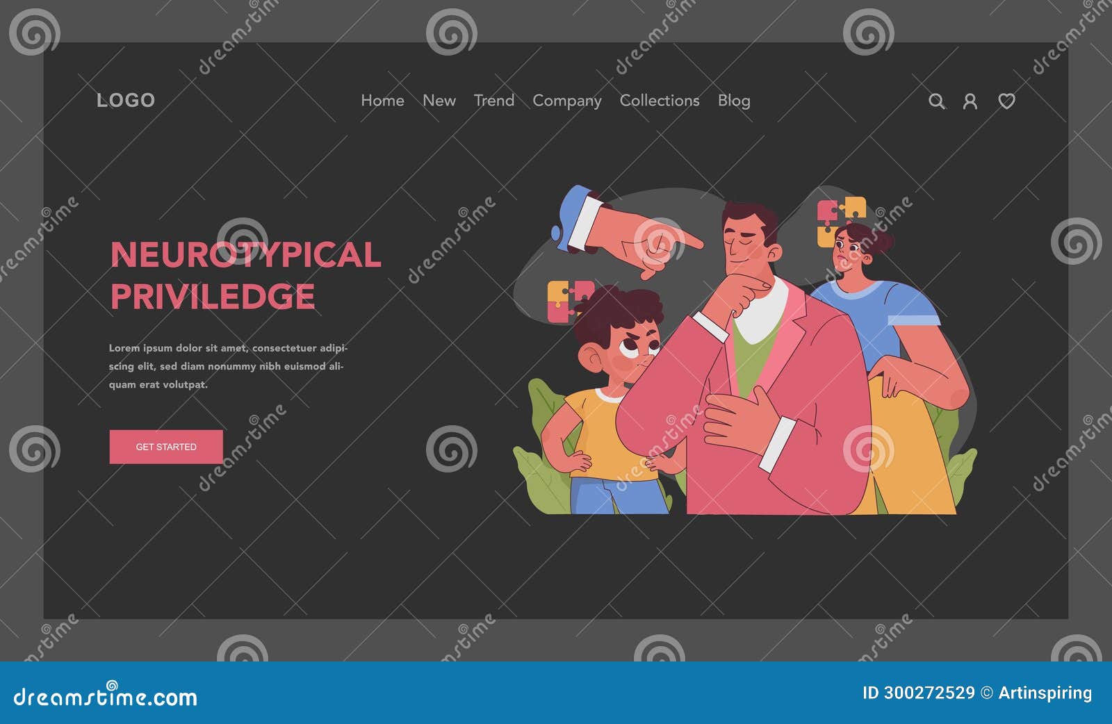 Neurotypical Privilege Concept. Flat Vector Illustration ...