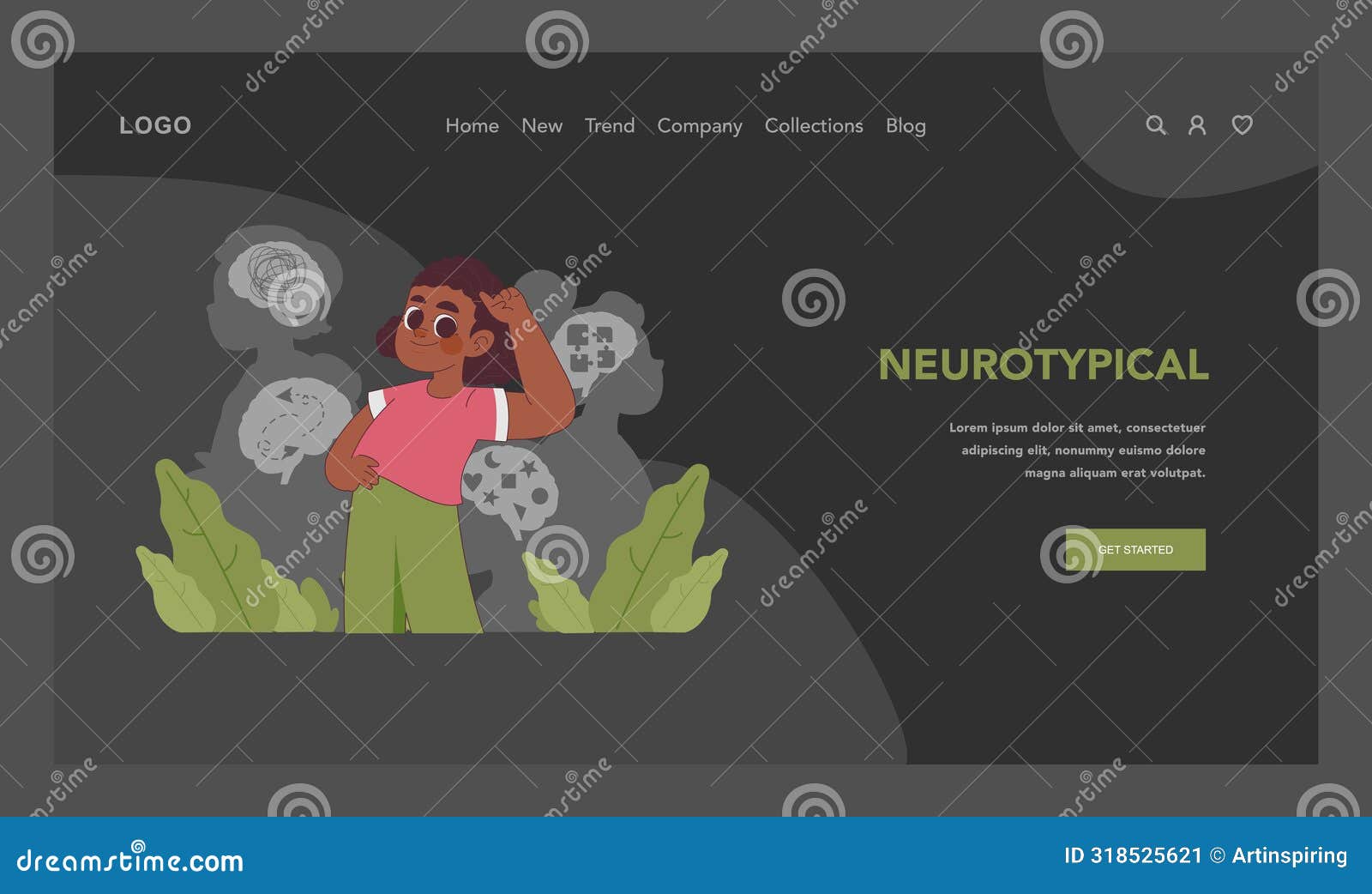 Neurotypical Concept. Flat Vector Illustration | CartoonDealer.com ...