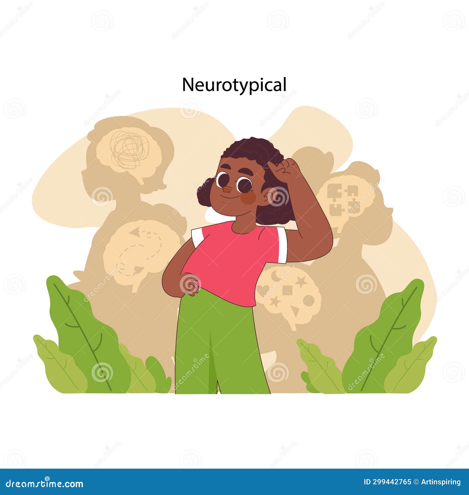 Neurotypical Concept. Flat Vector Illustration | CartoonDealer.com ...