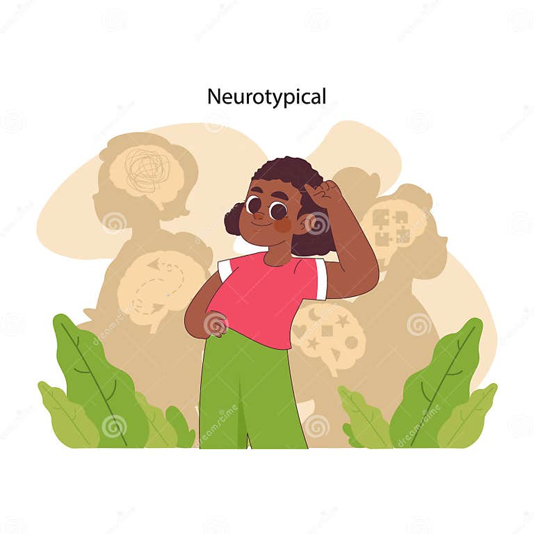 Neurotypical Concept. Flat Vector Illustration Stock Illustration ...
